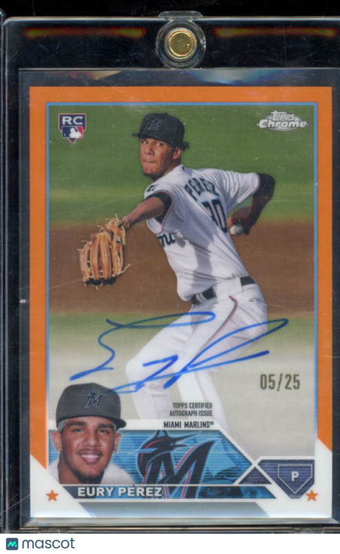 2023 Topps Chrome Eury Perez Orange Rookie Auto – The Card Capital