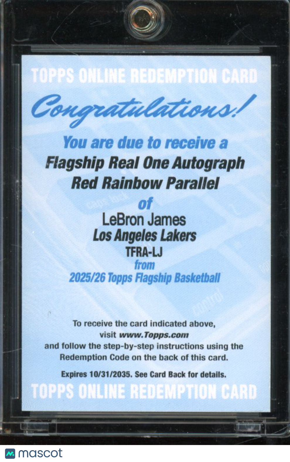2025-26 Topps LeBron James Red Rainbow Parallel /5 Auto – The Card Capital